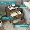 Modern Night Stand Set of 2 with Mobile APP Remote Light, Jointed Wood ...