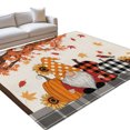 Area Rug 3x5ft, Thanksgiving Pumpkin Fall Gnome Washable Rugs for ...