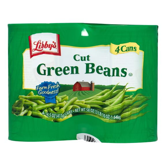 Libby's Cut Green Beans, 14.5 Oz, 4 Pack Cans - Walmart.com - Walmart.com