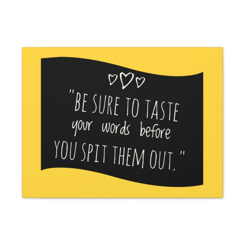 Inspirational Wall Art Taste Your Words Motivation Wall Decor for Home ...