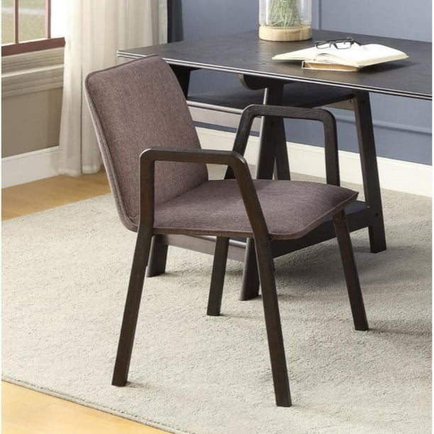 Wooden Chair With Elevated U Shaped Arms, Gray - Walmart.com - Walmart.com