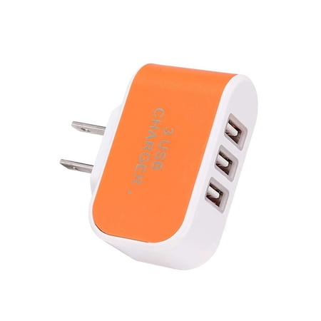 Universal Candy Color 3 USB Multi-Port Wall Wall power Charger US Plug ...