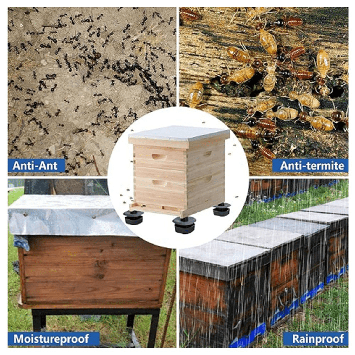 Click here for Unbranded 3 Sets/12pcs Beehive Stands - Sturdy Bee... prices