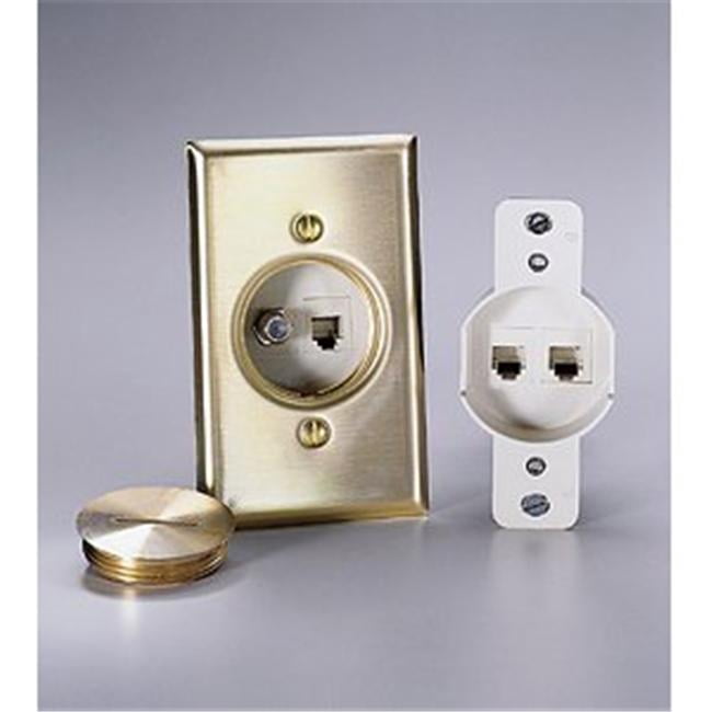 Leviton QuickPort Floor Jack Assembly, One 6-Conductor and 1 Blank ...