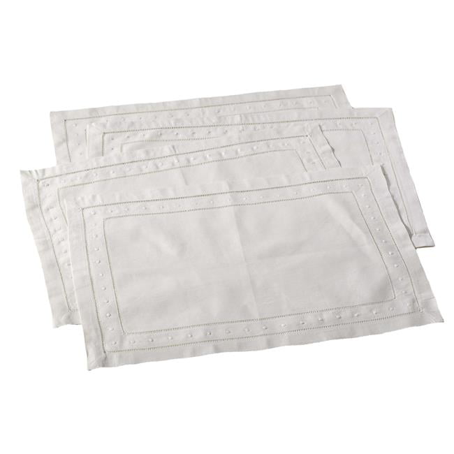 Saro Lifestyle 8648.E1420B 14 x 20 in. Swiss Dot Rectangle Embroidered ...