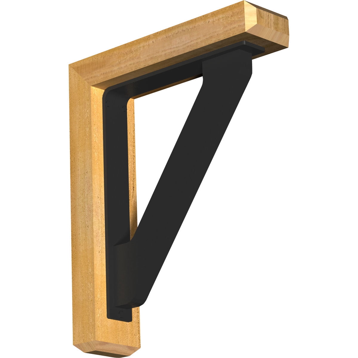 4"W x 16"D x 19"H Traditional Craftsman Ironcrest Rough Sawn Bracket ...