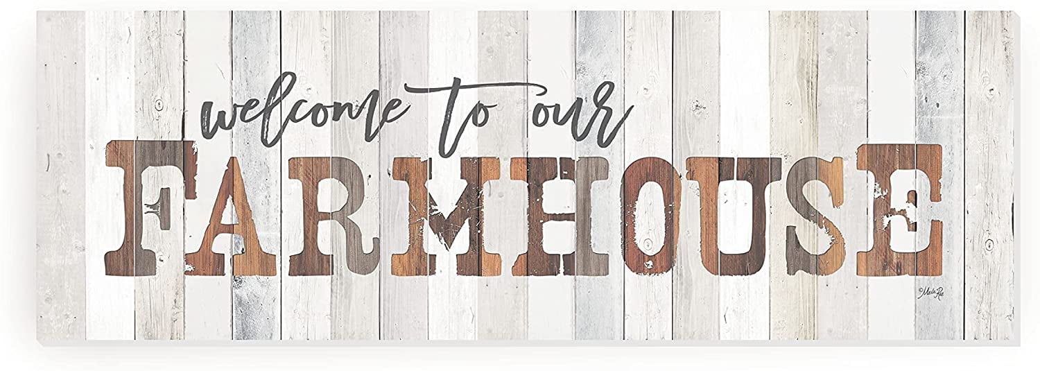 Welcome To Our Farmhouse Rustic Framed Wood Farmhouse Wall Sign 6x18 ...