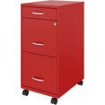 Lorell® File Organizer, 3-Drawer, B/F/F, 14-1/4"x18"x26-1/2" , Red ...