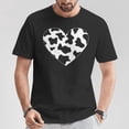 Awesome Cow Print Black and White Heart Graphic Tee Unisex Adult Cotton ...