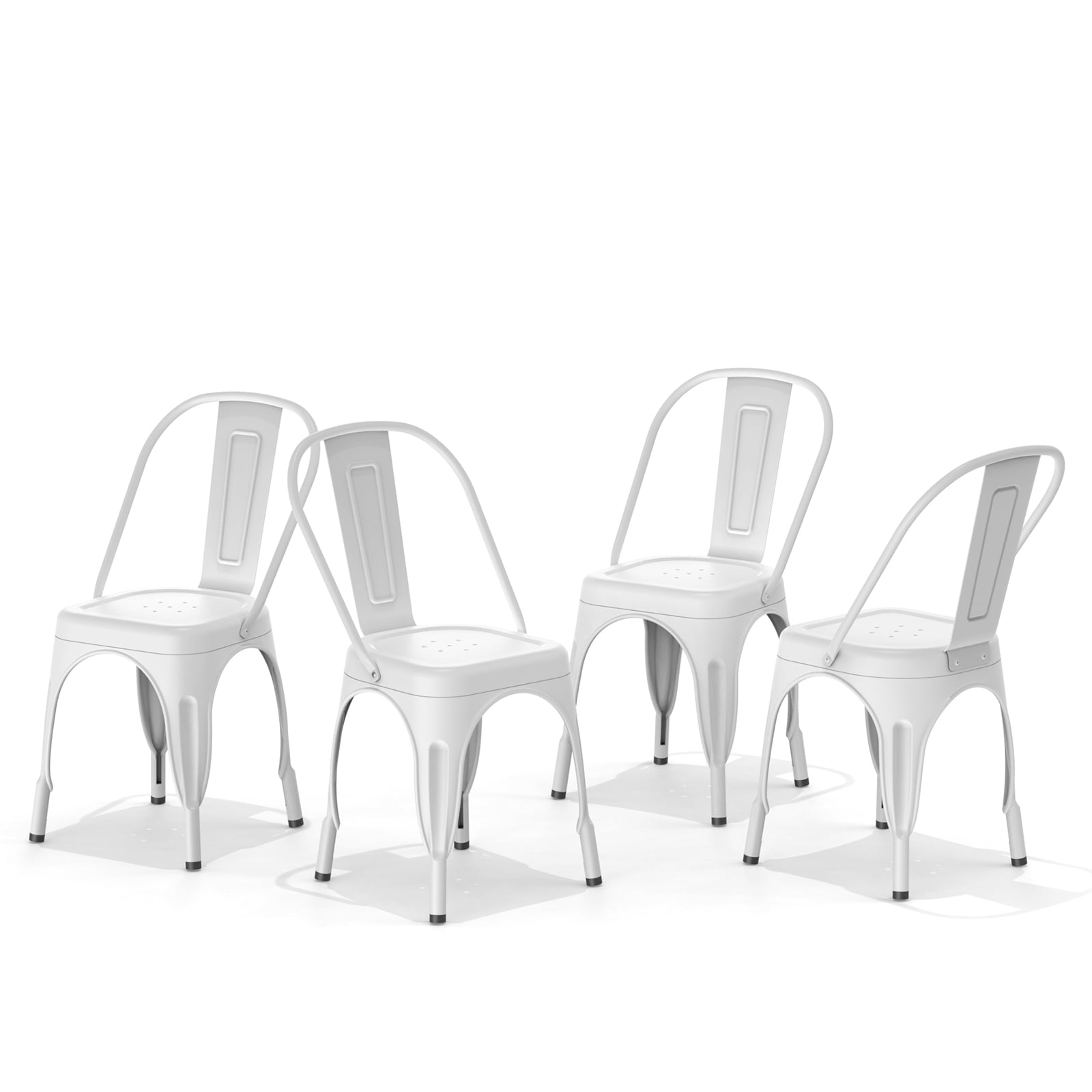 Stackable Metal Dining Chair for Kitchen Dining Room Café Restaurant ...