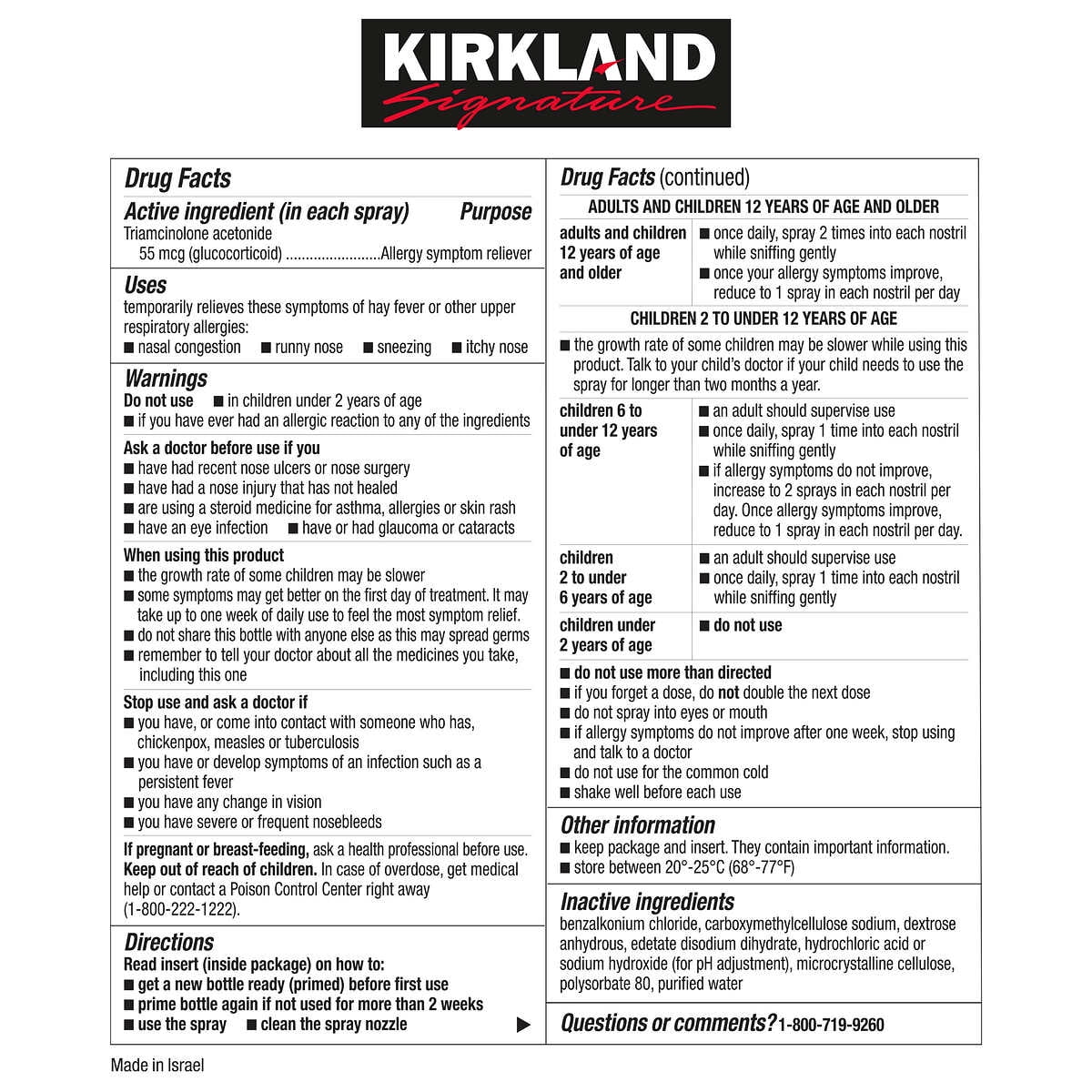 Temporarily Relieves Nasal Congestion, Runny Nose, Sneezing and Itchy ...