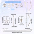 DIY Ear Thread Making Kit Star & Moon & Bar & Cone & Heart Stainless ...