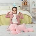 MorisMos 24" Pink Bunny Stuffed Animal Mommy Rabbit and 3 Baby Plush ...