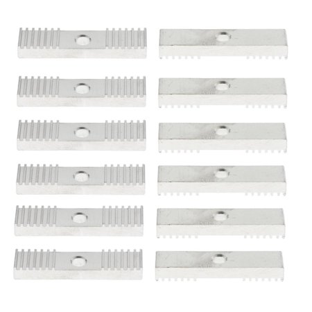 12 Pack Timing Belt Aluminum Gear Clamp Mount Block Fixed Fixing Piece ...