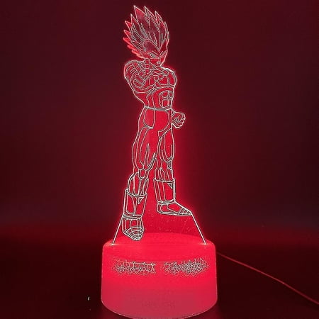 Dragon Ball Vegeta 3d Night Light Led Colorful Decorative Table Lamp ...