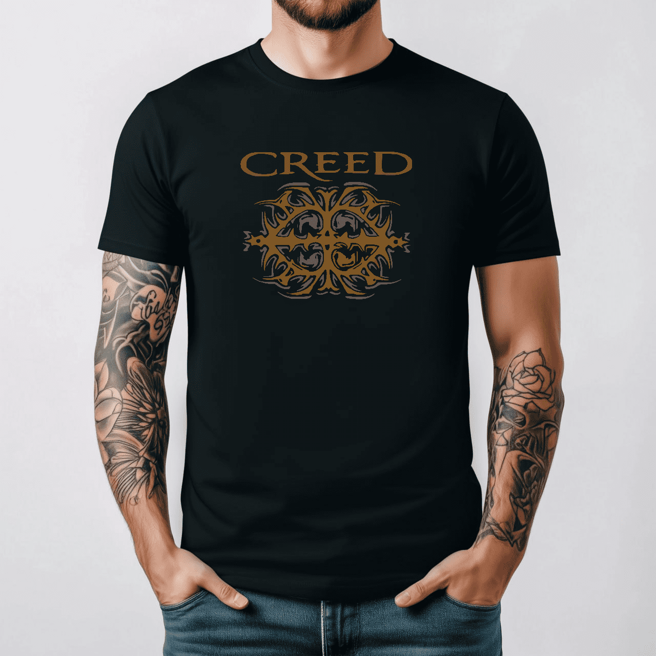 Click here for 199x Tee Creed Band Logo T-Shirt Creed Band Fan Sh... prices