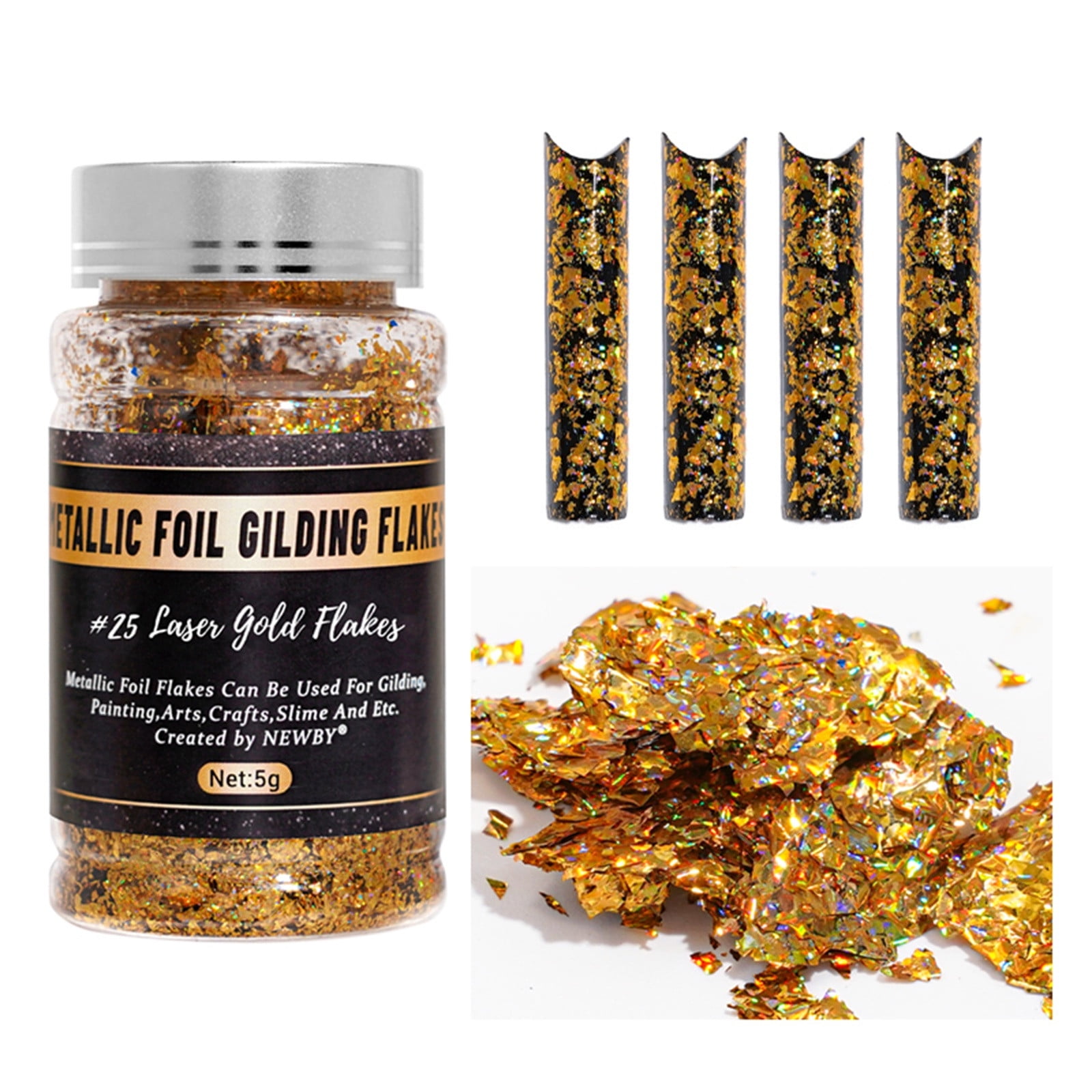 Thsue Gold Foil Flake For Resin Gilding Foil Flake For Nails Painting ...