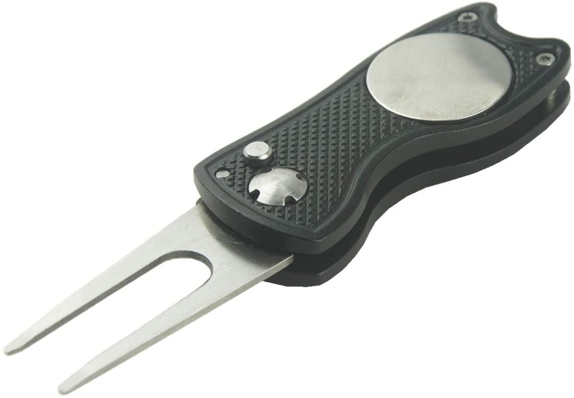 Stainless Steel Golf Repair Tool Switchblade Foldable Golf Pitchfork ...