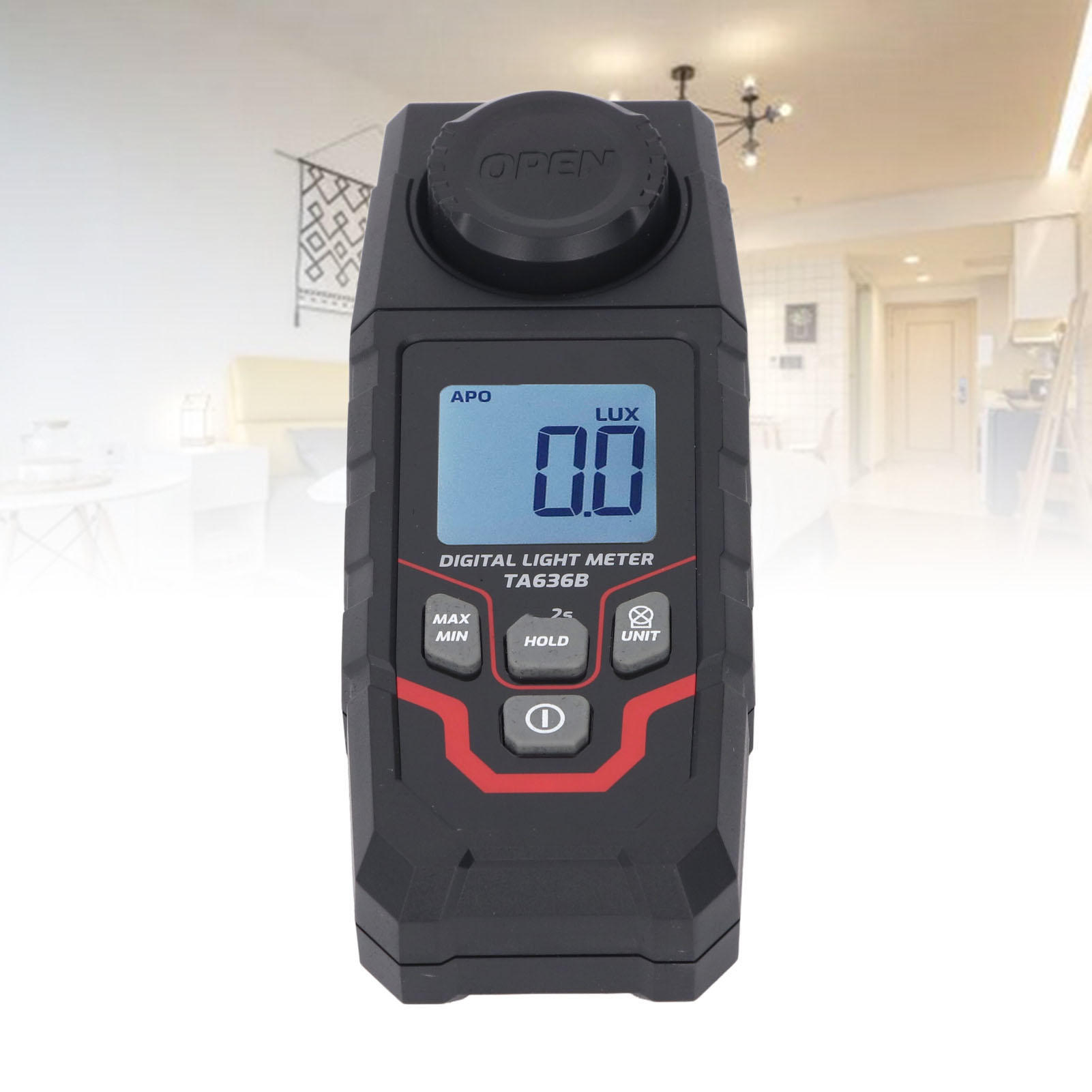 Medidor de Luz Digital, Luxeter Digital 200000lx Rango de Rango Máximo ...