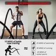 Battle Rope 1.5 Inch x 30 FT Black Sport Training Aid - Walmart.com