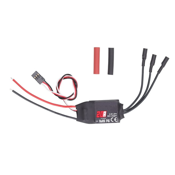 RC 20A Brushless ESC Speed Controller with 3.5mm Banana Plug Welded 5V ...