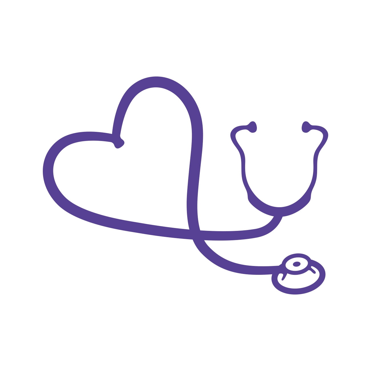 Heart Stethoscope Sticker Decal Die Cut - Self Adhesive Vinyl ...