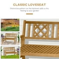 Outsunny Wooden Outdoor Garden Bench for 2, Portable Folding Bench ...