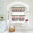 Christmas Pink Gnomes Kitchen Curtains Valances and Tiers Set of 3 Xmas ...