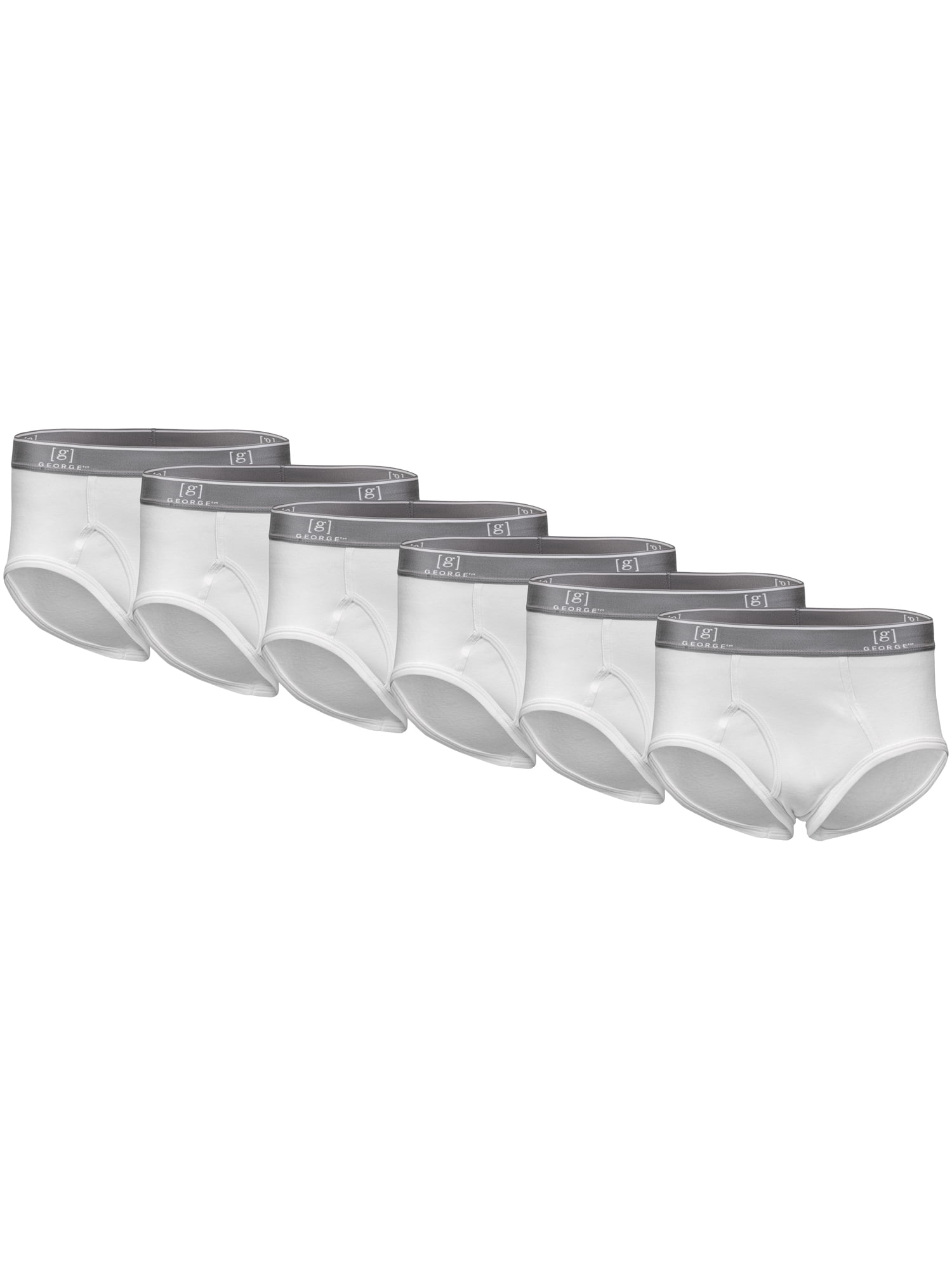 George Men's Full Rise Briefs, 6-Pack - Walmart.com