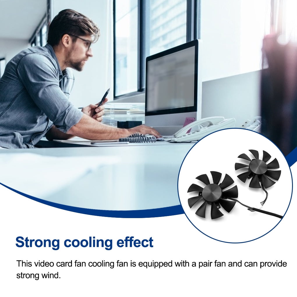 Buy 1 Pair Video Card Cooling Fans DC12V 0.35AMP Fans with 4 Pin ...