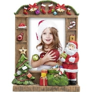 FINE PHOTO GIFTS 4 " x 6" Light Up Santa Claus Christmas Resin Picture ...