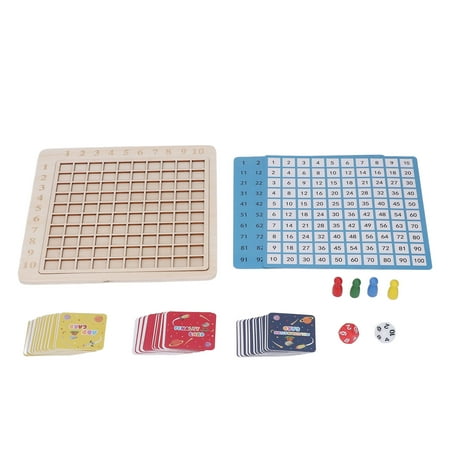 Children Math Multiplication Toy, Wooden Multipurpose Math Blocks Board ...