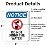 (2 Pack) Do Not Drink The Water Sign - Walmart.com