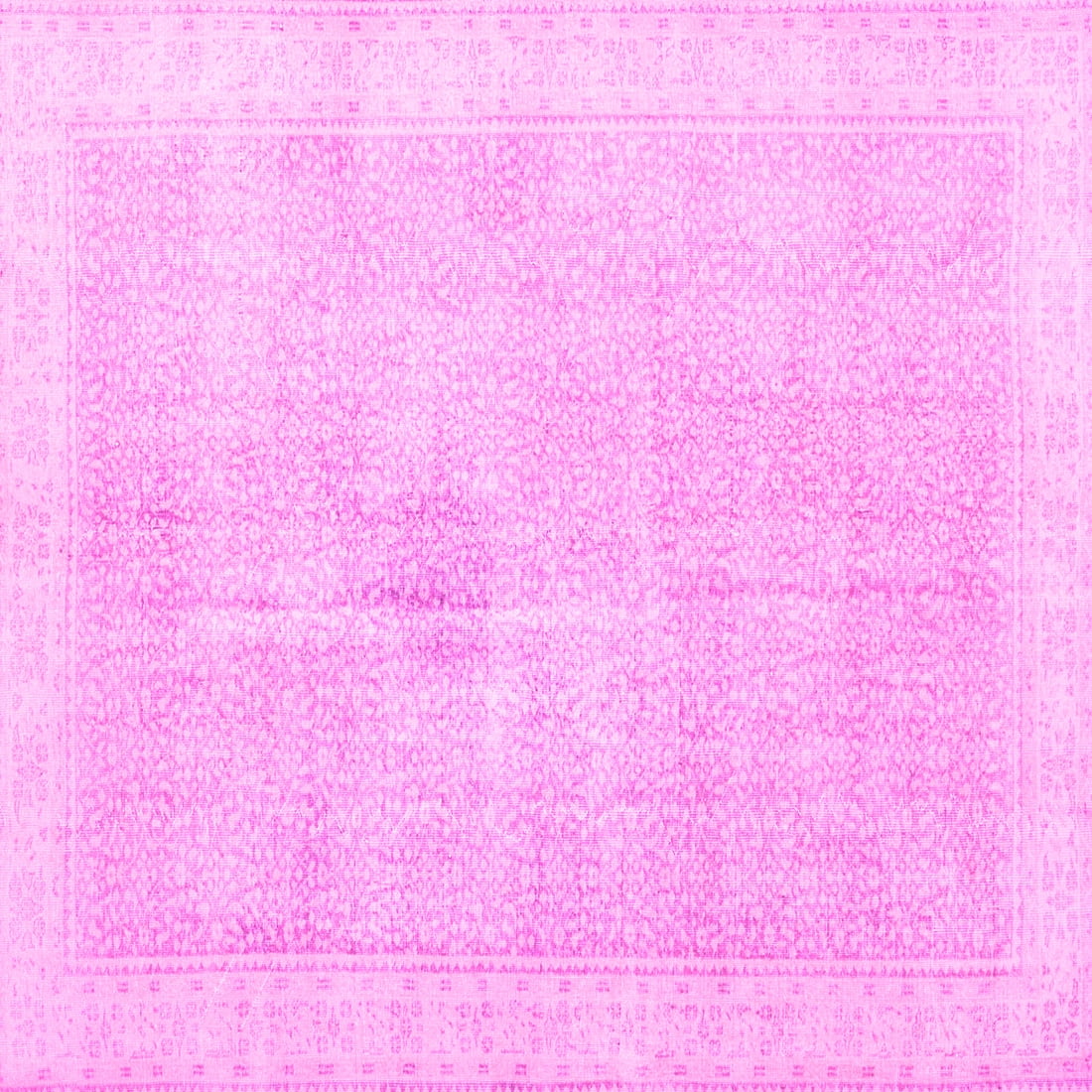 Ahgly Company Indoor Square Persian Pink Traditional Area Rugs, 6 ...