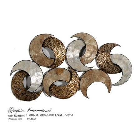 Graphics International 11MJ10457 Metal Wall Decor with Sea Shell ...