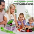 13PCs Vegetable Chopper, Slicer, Dicer & Spiralizer, with Brush & Bag ...