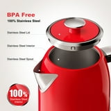 Galanz Retro Electric Kettle, 1.7L, Quick Boil, Heat Resistant Handle ...