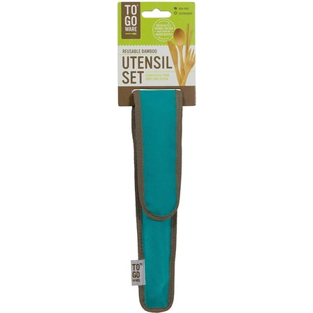 Bamboo Travel Utensils ToGo Ware Utensil Set with Carrying Case (Agave ...