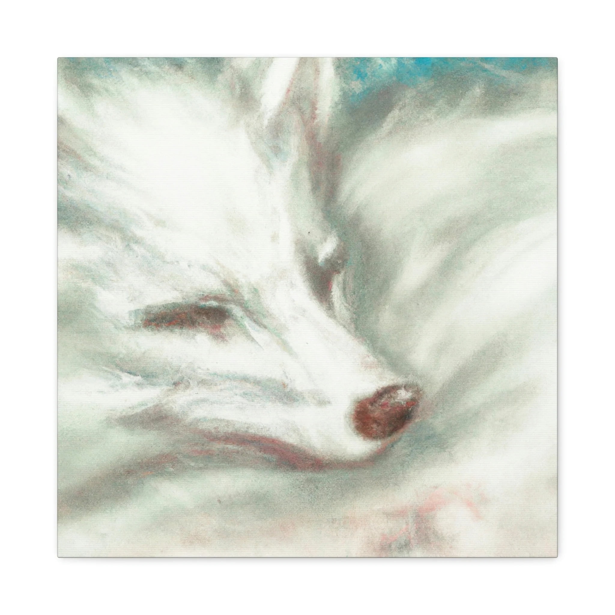 Arctic Fox in White - Canvas - Walmart.com