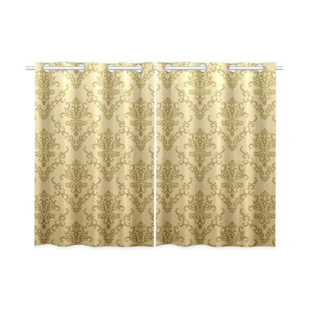YUSDECOR Vintage Beige Window Curtains Kitchen Curtain Room Bedroom ...