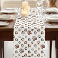 Brown Paw Prints Burlap Cotton Table Runner 18x72 Inches Long ...
