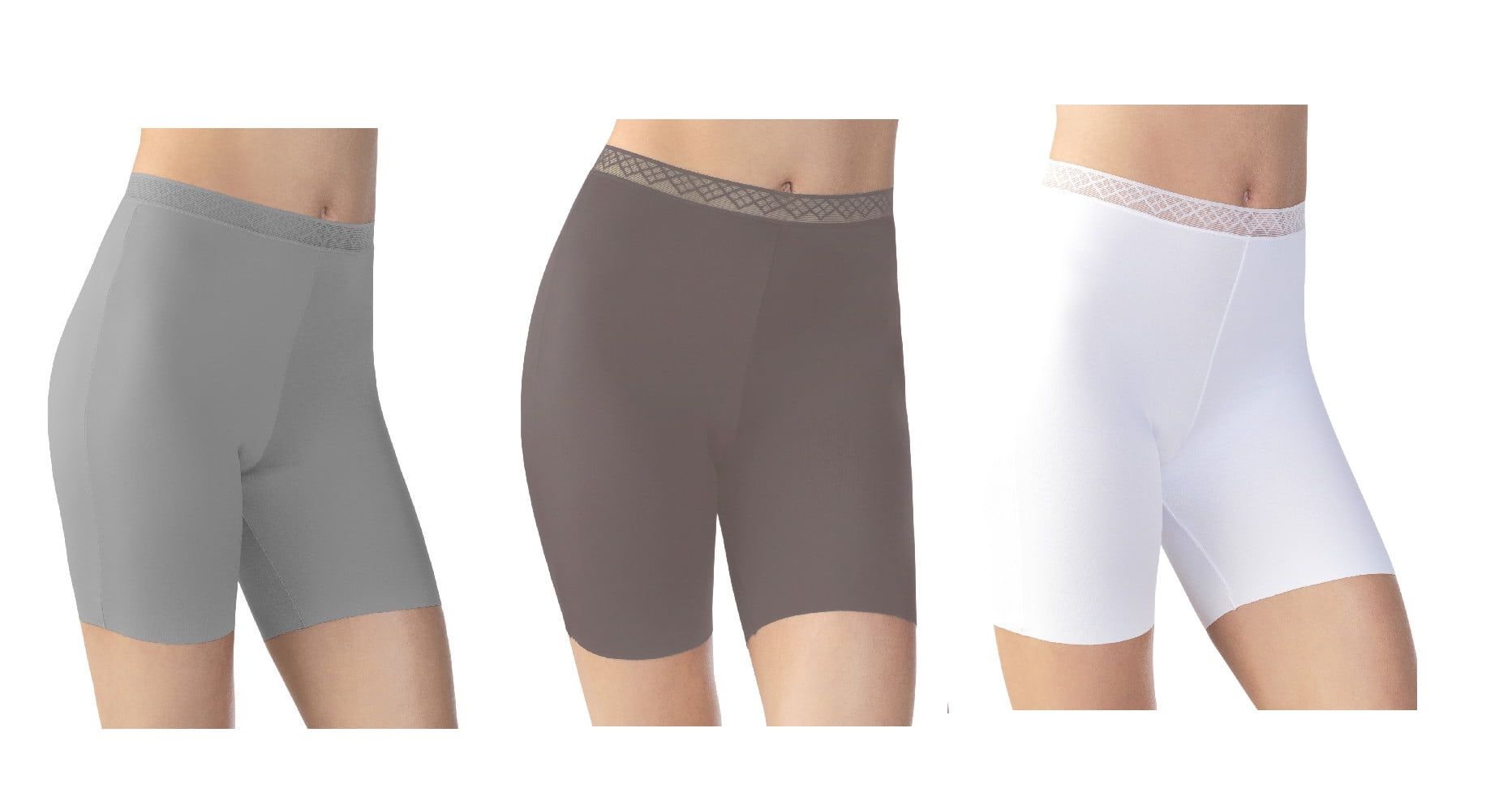 Vassarette Women's 3-Pack Invisibly Smooth Slip Short, Style 12385 ...
