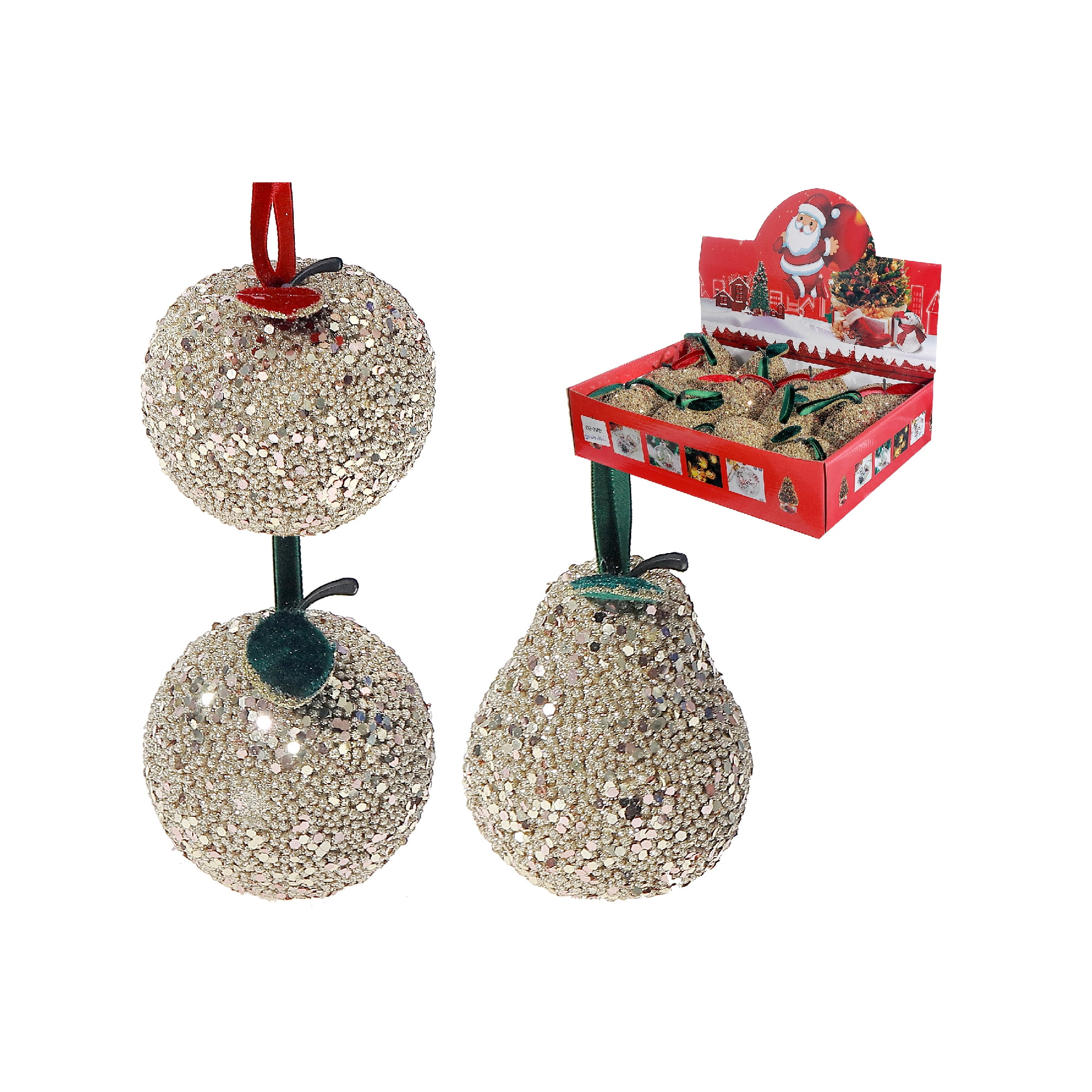 Click here for Ih Casadécor Gold Beaded Fruit Ornament (Asstd) (1... prices