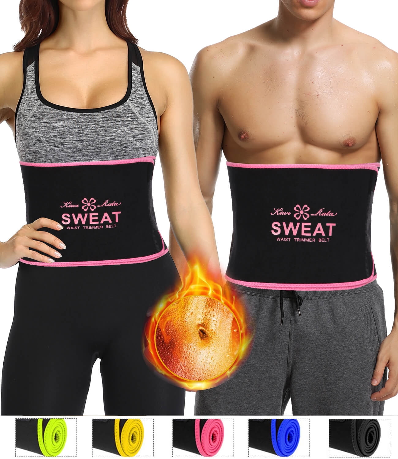 VASLANDA Waist Trimmer for Women & Men Sweat Waist Trainer Slimming ...