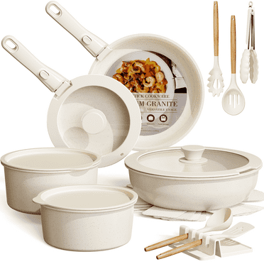 Thyme & Table 32-Piece Cookware & Bakeware Nonstick Set, Sand - Walmart.com