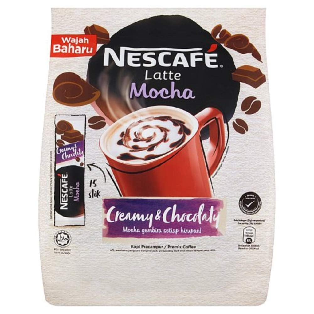 Nescafe 3 in 1 MOCHA Coffee Latte - Instant Coffee Packets - Single ... Nescafe 3 in 1 MOCHA Coffee Latte - Instant Coffee Packets - Single ...