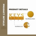 STARLIGHT- Nail-Free Key Holder, Wall Mounted Golden Key Hooks ...