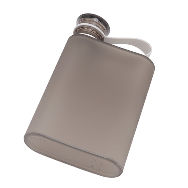 Flat Water Bottle Plastic Leak Proof Transparent Square Portable Paper ...