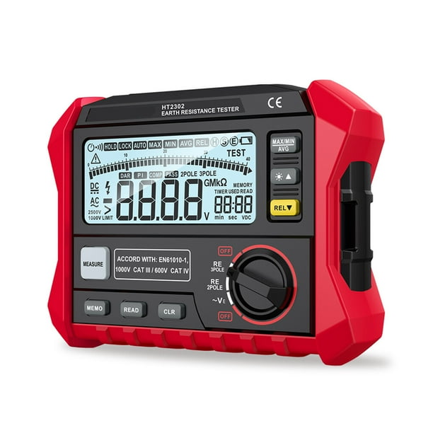 Earth Resistance Tester Digital Display Testers Energy-Saving Megger ...