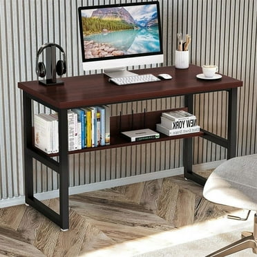 Timechee Modern Reception Desk Counter with 6-Tier Adjustable Shelf ...